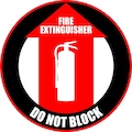 5S Supplies Fire Extinguisher Do Not Block 24in Diameter Non Slip Floor ...
