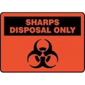 Accuform SAFETY SIGN SHARPS DISPOSAL ONLY 7 in MBHZ518XL | Zoro