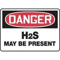Accuform OSHA DANGER SAFETY SIGN H2S MAY BE MCHL218XL MCHL218XL | Zoro