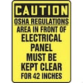 Accuform OSHA CAUTION SAFETY SIGN OSHA MELC624VA MELC624VA | Zoro