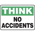 Accuform THINK SAFETY SIGN NO ACCIDENTS 7 in X MGNF955VA | Zoro