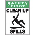 Accuform OSHA SAFETY FIRST SAFETY SIGN CLEAN MHSK921XT MHSK921XT | Zoro