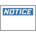 Accuform OSHA NOTICE Safety Sign BLANK 10 in x MRBH838XP | Zoro