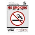Accuform Safety Sign NO SMOKING INDOOR OR WITHIN MSMK468XT | Zoro