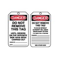 Accuform Safety Tags, DANGER DO NOT REMOVE THIS TAG UNTIL ORDERS, 5 ...