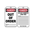 Accuform Safety Tags, DANGER OUT OF ORDER, 5.75in x 3.25in, PF ...