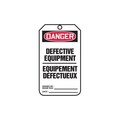 Accuform French Bilingual Safety Tags, DANGER DEFECTIVE EQUIPMENT, 5 ...