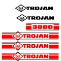 Aftermarket Trojan Wheel Loader 3000 Black And Red Decal Set with O And ...