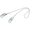 3M Rope Positioning Lanyard, 6 ft, White 1385501 | Zoro