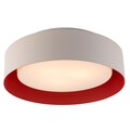 Bromi Design Lynch White & Red Flush Mount B4101 | Zoro