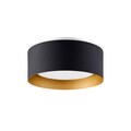 Bromi Design Lynch 10 in. 1-Light Black and Gold Flush Mount Ceiling ...