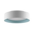 Bromi Design Lynch 15.75 in. 3-Light White & Baby Blue Flushmount ...