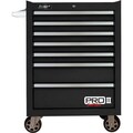 Homak Homak Pro II Series 27"W X 24-1/2"D X 39"H 7 Drawer Black Roller ...