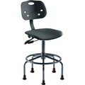 Biofit BioFit Antimicrobial Stool w/Glides, 24"-31" Seat Ht, Black ...