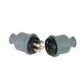 Cole Hersee 4 Pole Plug and Socket Connector w/Rubber Cap M-115-BP | Zoro