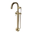 Castello Usa Neptune Freestanding Brushed Gold Gooseneck Tub Filler ...