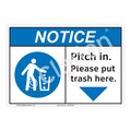 Clarion Safety Systems ANSI/ISO Compliant Notice Pitch In Safety Signs ...