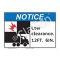 Clarion Safety Systems Notice Low Clearance Safety Signs Outdoor ...