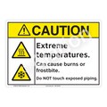 Clarion Safety Systems ANSI/ISO Compliant Caution Extreme Temperatures ...