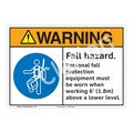 Clarion Safety Systems ANSI/ISO Compliant Warning Fall Hazard Safety ...