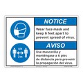 Clarion Safety Systems Notice/Wear Face Mask Safety Signs Outdoor ...