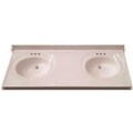 Premier 61 in. x 22 in. Custom Vanity Top Recessed Double Bowl in White ...