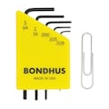 Bondhus Set 5 Hex L-Wrench .028-5/64" in Clamshell with Card 12243 | Zoro