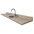 Clinton 72" HanStone™ Quartz Countertop Color: Ivory Wave 72Q-Q1 | Zoro