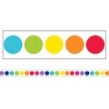 Schoolgirl Style Rainbow Big Dots Straight Borders, 36 Feet/Pack, PK6 ...