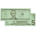 Learning Advantage Play Money $5 Bills, 100 Pieces 7519 | Zoro
