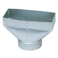 Imperial Mfg 12 in. H X 6 in. W Silver Galvanized Steel Register Boot ...