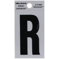 Hillman 2 in. Reflective Black Vinyl Self-Adhesive Letter R 1 pc, 6PK ...
