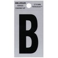 Hillman 2 in. Reflective Black Vinyl Self-Adhesive Letter B 1 pc, 6PK ...