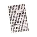 Hy-Ko 1 in. Black Vinyl Self-Adhesive Letter and Number Set 0-9" A-Z 1 ...