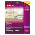 Avery Matte Clear Shipping Labels, Inkjet Printers, 8.5 x 11, Clear ...
