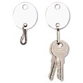 Steelmaster Oval Snap-Hook Key Tags, Plastic, 1 1/8 x 1 1/4, White ...