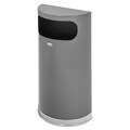 Rubbermaid Commercial 9 Gal Half-Round Cylinder Trash Can, Anthracite ...