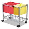 Safco Wire Mobile File, Metal, 1 Shelf, 2 Bins, 14 in. x 24 in. x 20.5 ...