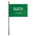 Global Flags Unlimited Saudi Arabia Stick Flag 4"x6" E Gloss 202834 | Zoro