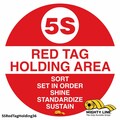 Mighty Line Holding Floor Sign, 5S Red Tag, Industri, 5SREDTAGHOLDING36 ...