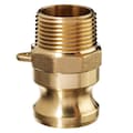 Usa Industrials Cam and Groove Fitting, Brass, F, 4" Adapter x 4" Male ...