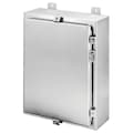 Nvent Hoffman 316 Stainless Steel Enclosure, 20 in H, 20 in W, 8 in D, NEMA 4X, Hinged ...