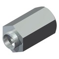 Lyn-Tron Hex Spacer, #3 Screw Size, Plain Aluminum, 0.20 in Overall Lg ...