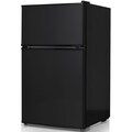Keystone Compact 2-Door Refrigerator/Freezer, 3.1 Cu. Ft., Black ...