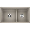Blanco Precis Reversible 1-3/4 W/Low Divide - Concrete Gray 442737 | Zoro