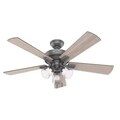 Hunter Crestfield 52 in. Matte Silver Indoor Ceiling Fan 51019 | Zoro