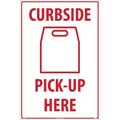 Nmc Safety Sign, CURBSIDE PICKUP HERE, Corrugated Plastic 0166, Aframe ...