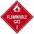Nmc PLACARD, FLAMMABLE GAS 2, DL46UV50 | Zoro