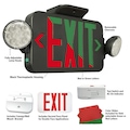 Compass LED Exit Sign/Emergency Light Combo, Red/Green, Remote Capacity ...