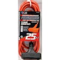 U.S. Wire & Cable 25 Ft. Three Conductor Orange Cord W/Pow-R Block, 14/ ...